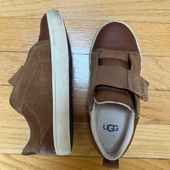 UGG | Shoes | Ugg Brown Sneakers With Velcro Straps And Minimalist ...